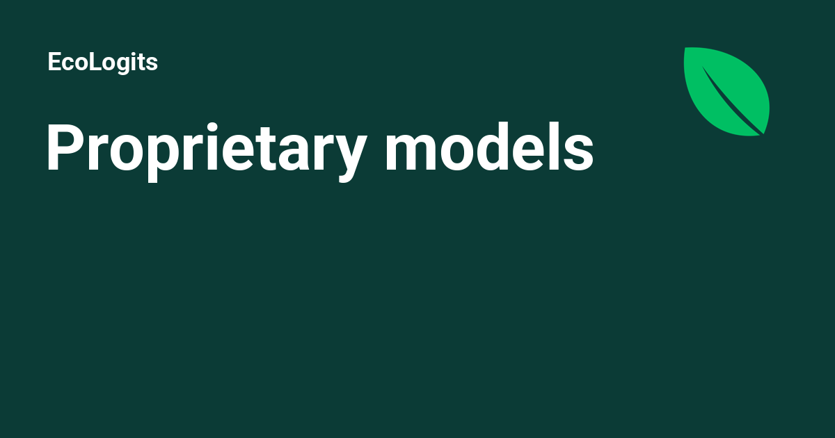 Proprietary models - EcoLogits