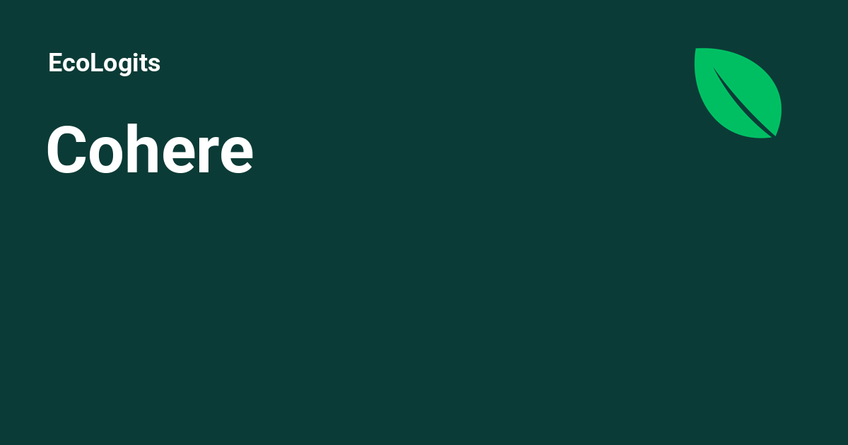 Cohere - EcoLogits